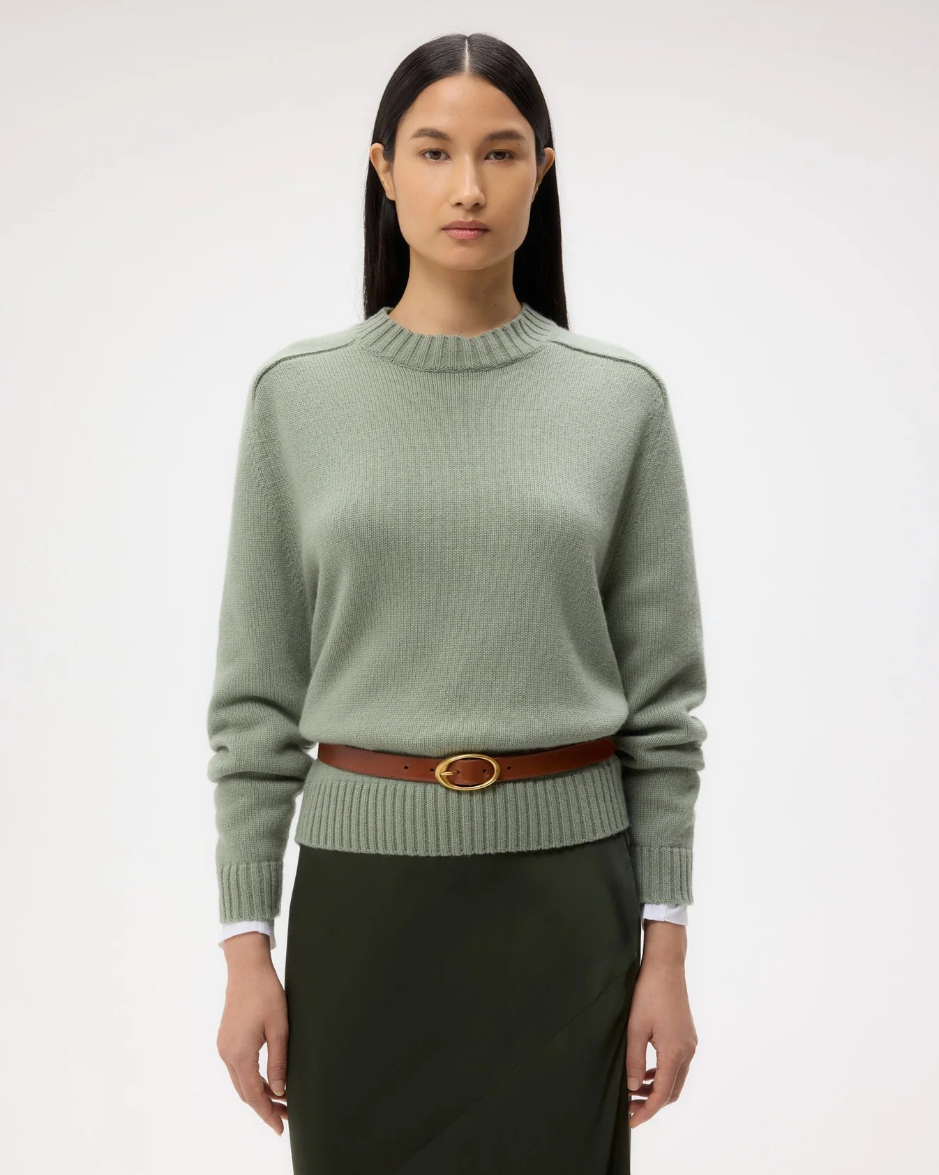 TWP - New Jill Crewneck in Martini Olive - Kalifornia Jean Bar ...